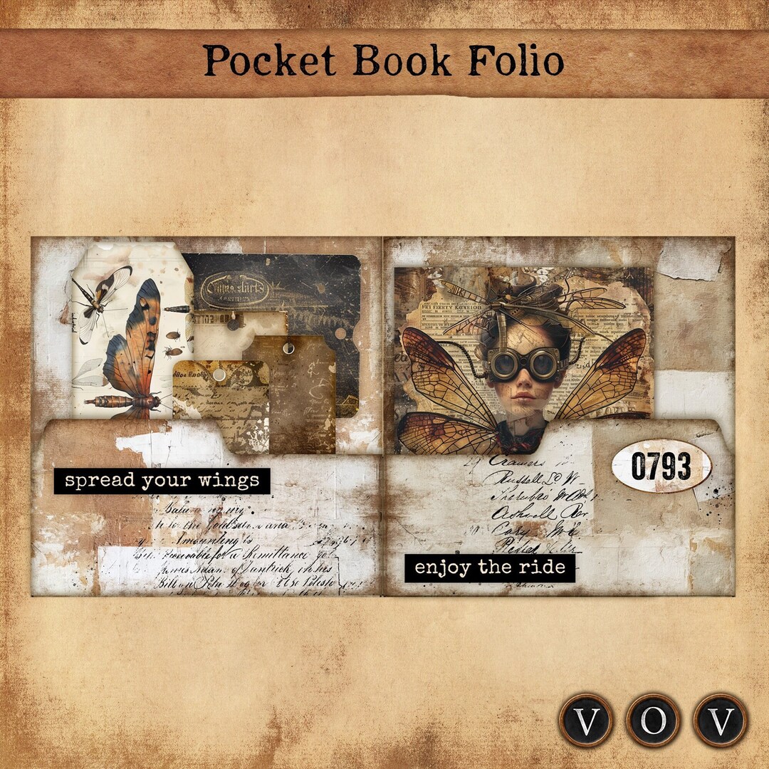 Pocket Book Folio, Grungy Folio, Mini Folio - Etsy