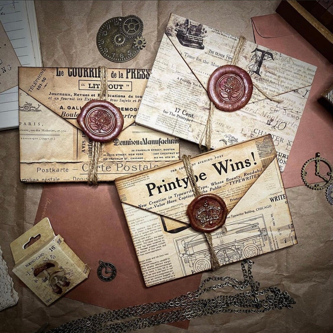 Vintage Box Envelope Mailers Ephemera Storage Penpal Happy - Etsy