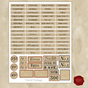 Assorted Labels for Junk Journals - Etsy