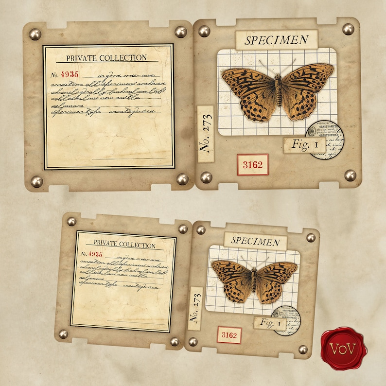 Printable Specimen Slide Kit for Junk Journals. (READY TO USE) - Etsy