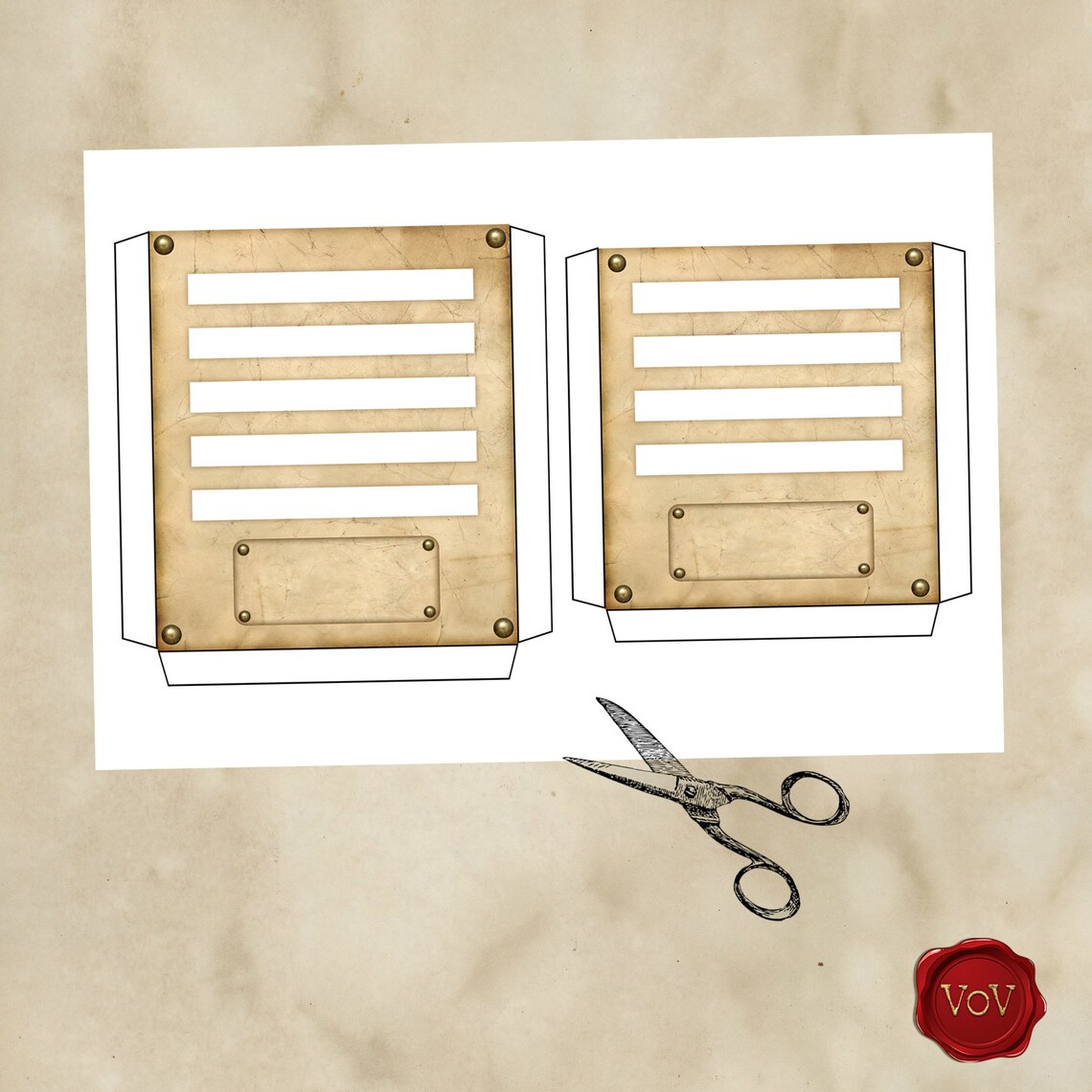 Printable Slot Pockets for Junk Journals. Set of 2 - Etsy