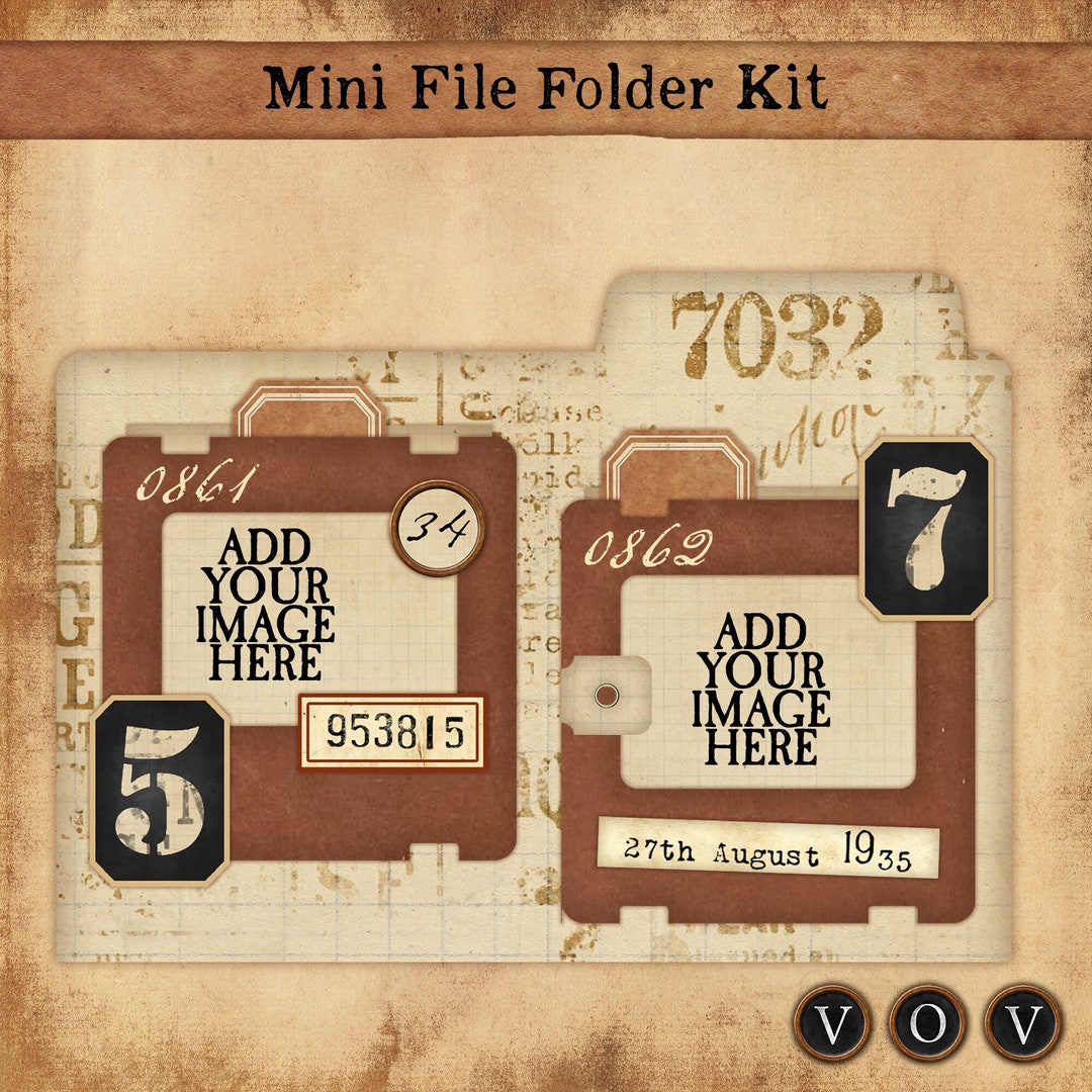 Mini File Folder Kit for Your Junk Journals and Other Craft Projects - Etsy