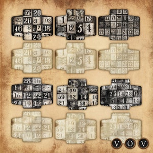 Grungy Numbered Coin Envelopes, Ephemera Storage, Penpal, Happy Mail ...