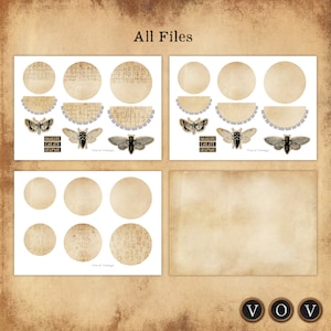 Vintage Circle Pockets for Junk Journals and Other Paper Craft Projects ...