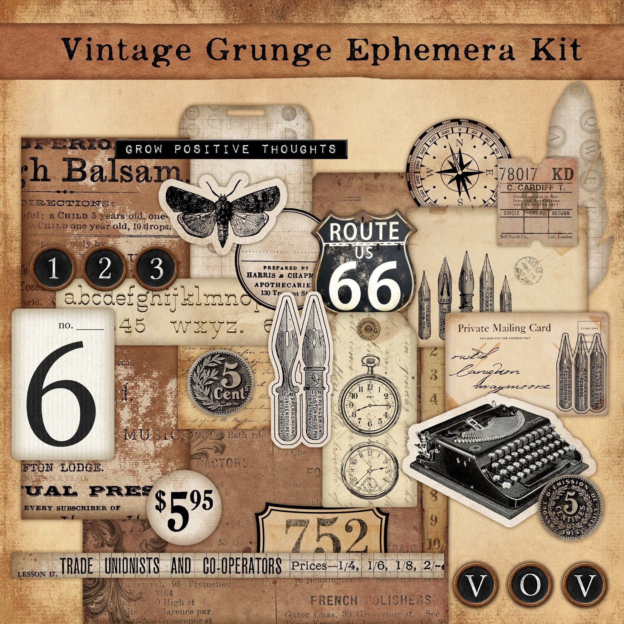 Vintage Grunge Ephemera Kit Junk Journaling Junk Journal - Etsy