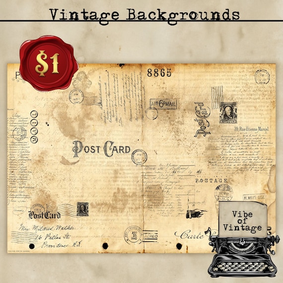 Vintage Background No. 4 Junk Journal Collage Pages Journal | Etsy