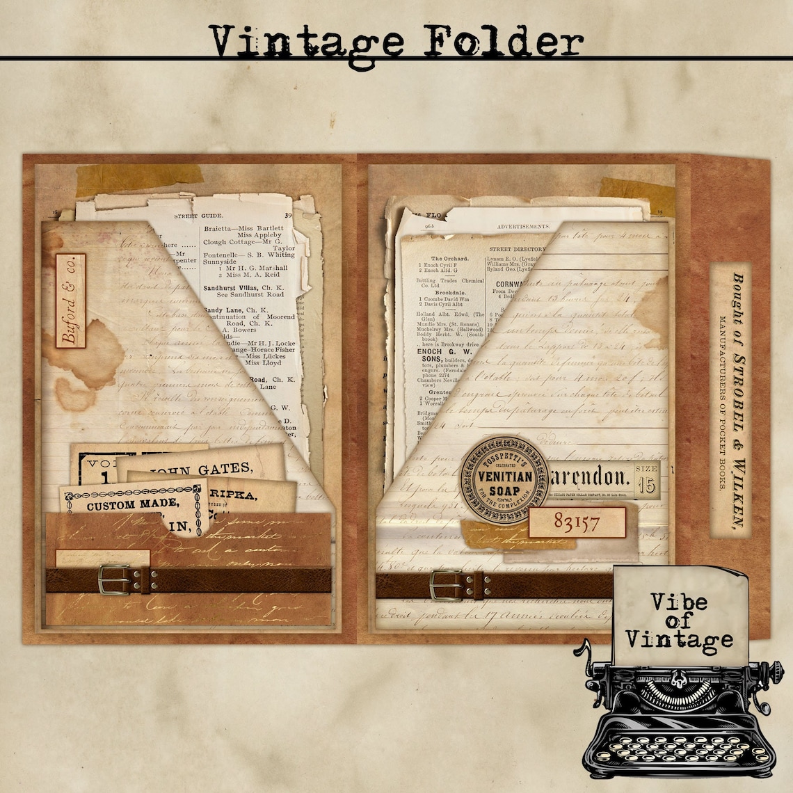 Vintage Folder Ephemera Storage for Junk Journals - Etsy