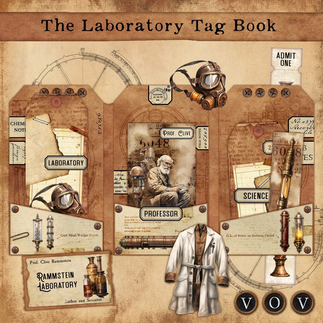 The Laboratory Tag Book for Your Junk Journals. - Etsy