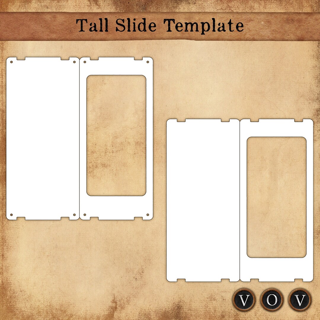 Tall Slides Template, Cricut, Specimen Slides, Photo Slides, Png Slides ...