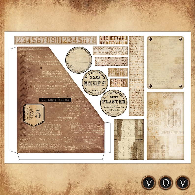 Vintage Grunge Ephemera Kit Junk Journaling Junk Journal - Etsy