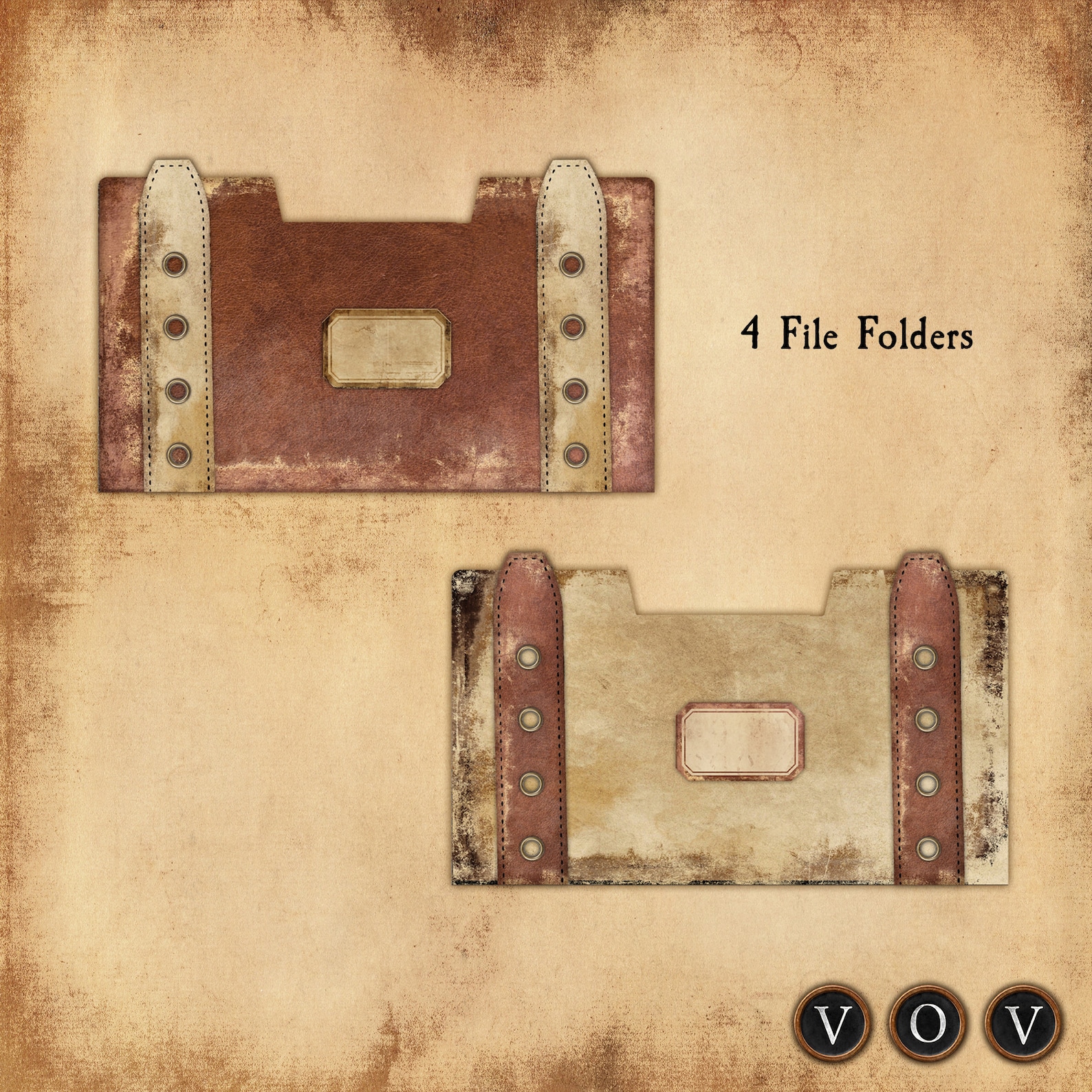 Mini Belt Buckle File Folders, Junk Journal Folders, Vintage Grunge ...