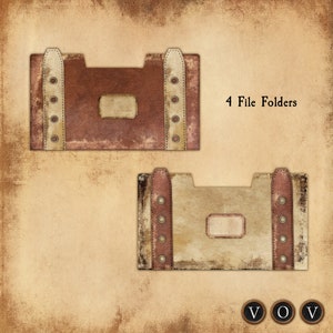 Mini Belt Buckle File Folders, Junk Journal Folders, Vintage Grunge ...