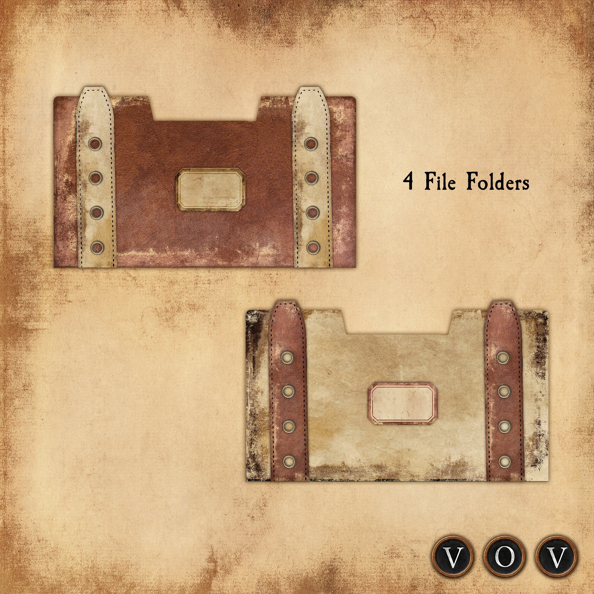 Mini Belt Buckle File Folders, Junk Journal Folders, Vintage Grunge ...