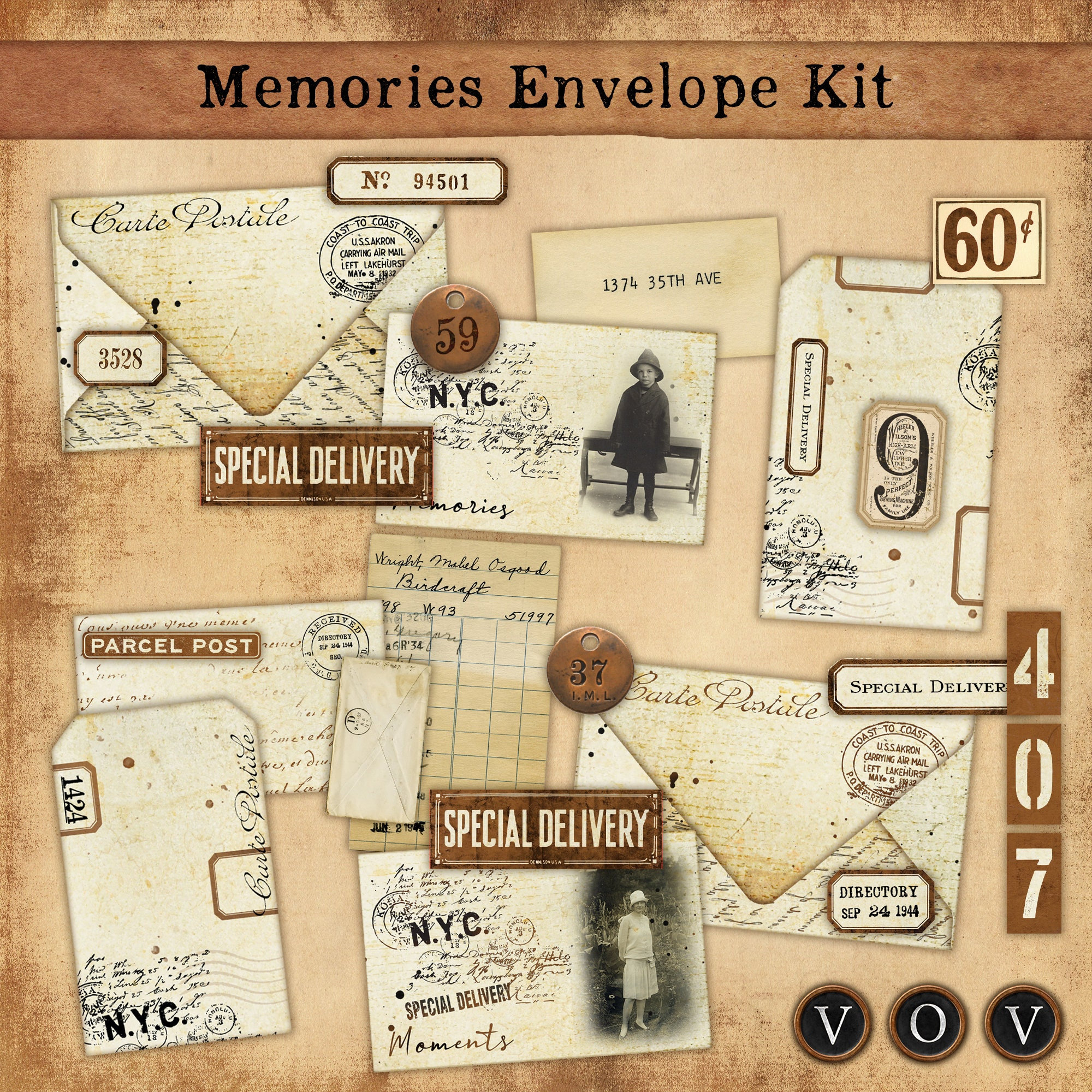Memories Envelope Kit for Junk Journals and Other Paper Craft - Etsy