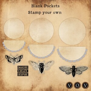 Vintage Circle Pockets for Junk Journals and Other Paper Craft Projects ...