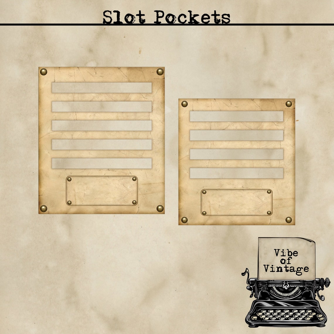 Printable Slot Pockets for Junk Journals. Set of 2 - Etsy