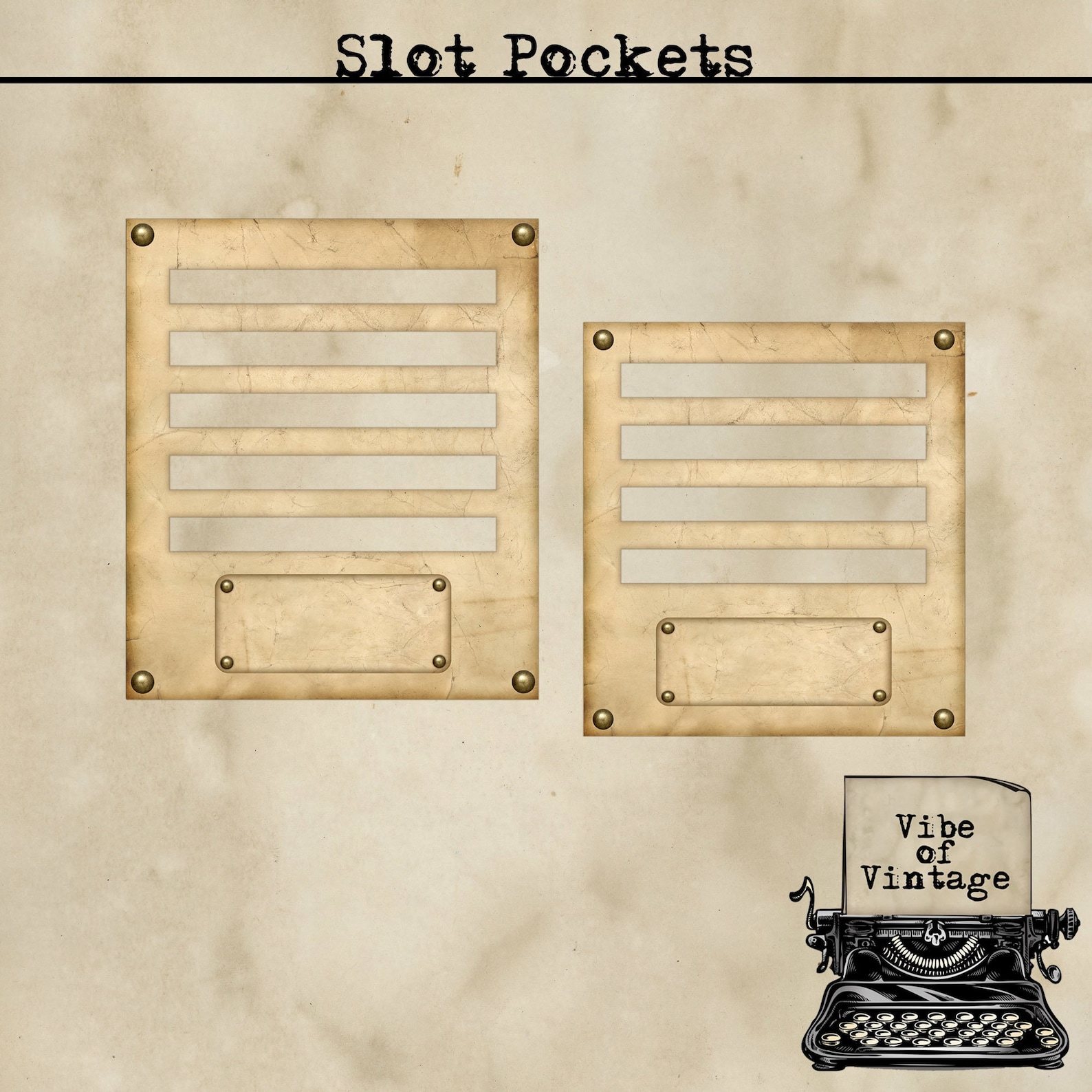 Printable Slot Pockets for Junk Journals. Set of 2 - Etsy