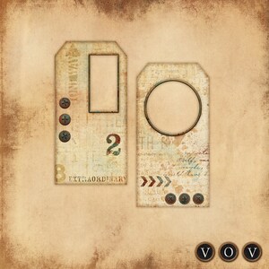 Shabby Rust Tag Frames, Vintage Tags, Tag Set, Set of 6 Shabby Rustic ...