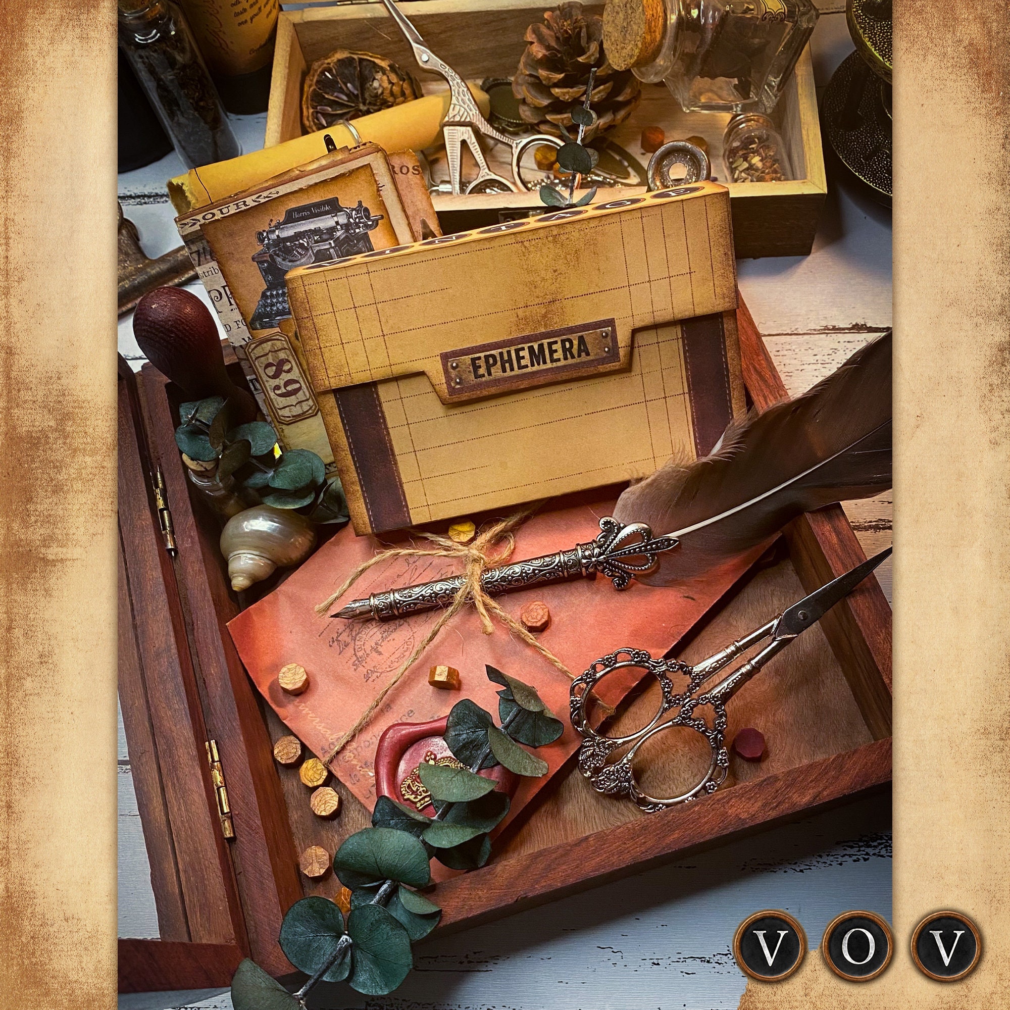 Accordion Fold Ephemera Box Ephemera Storage Printable - Etsy