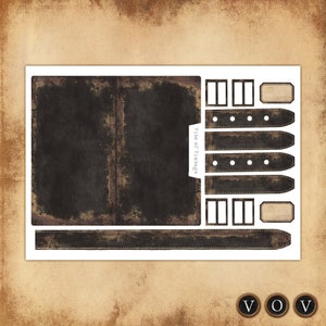 Mini Belt Buckle File Folders, Junk Journal Folders, Vintage Grunge ...