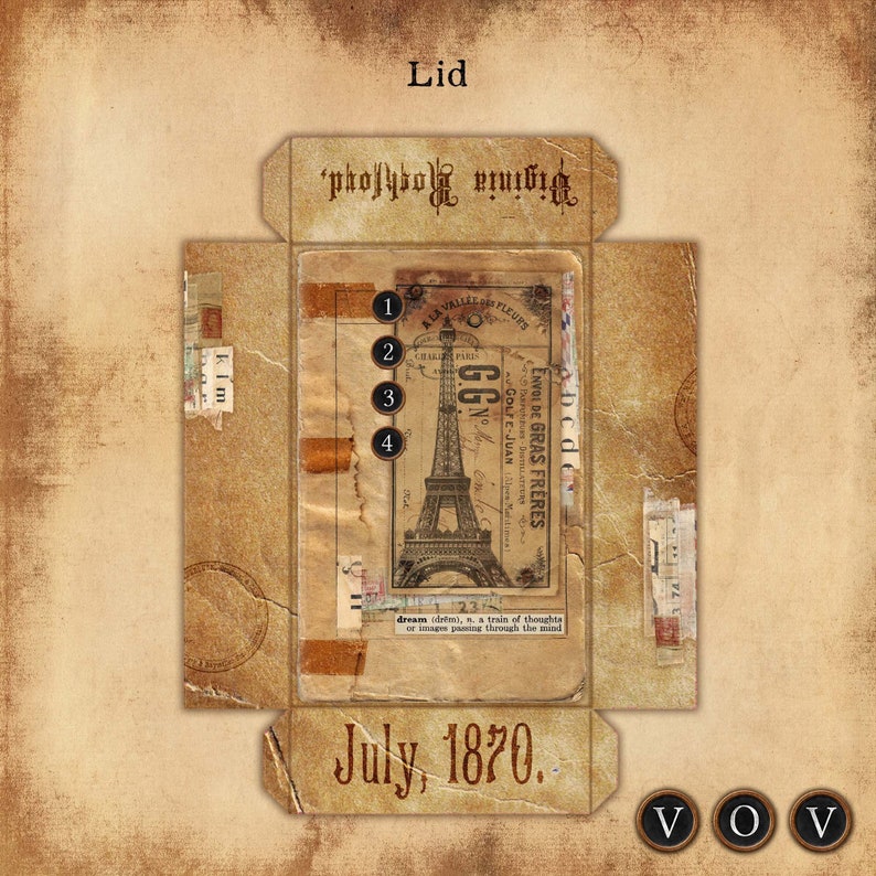 Ephemera Storage Box Journal Box Printable Storage Box - Etsy