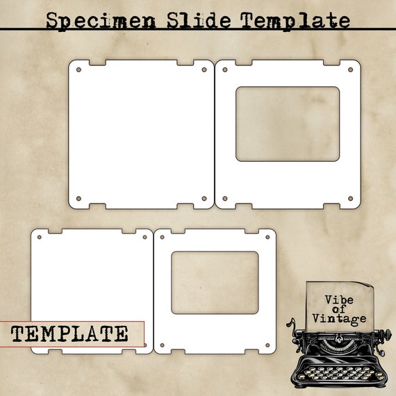 Printable Specimen Slide Template for Junk Journals. - Etsy