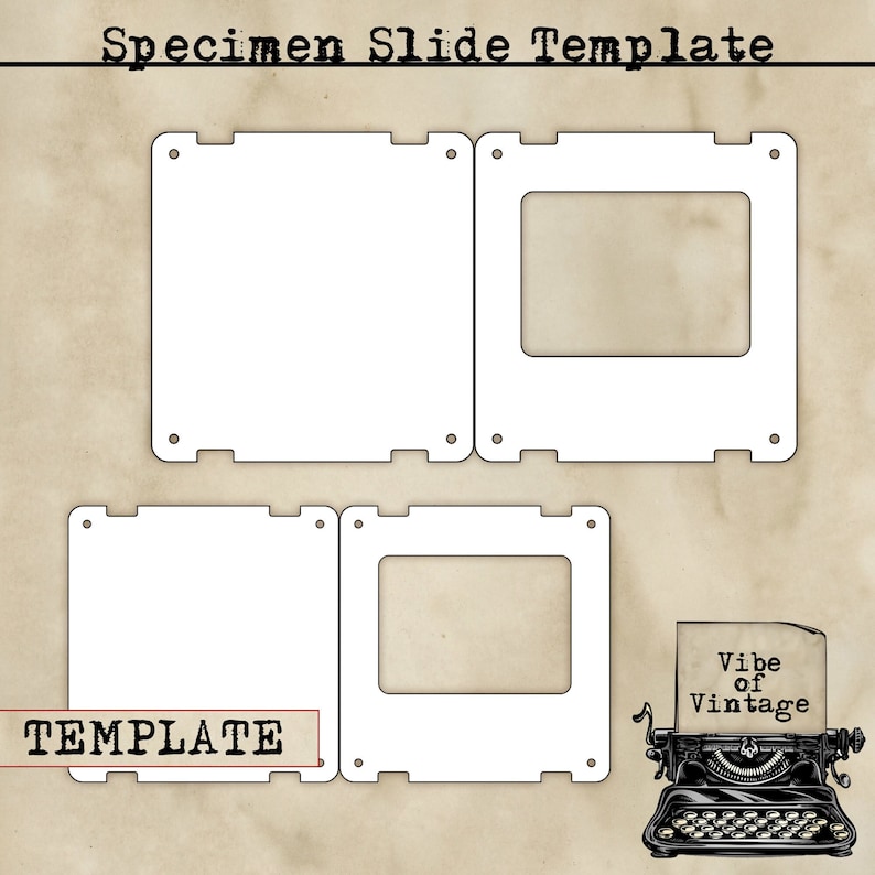 Printable Specimen Slide Template for Junk Journals. - Etsy