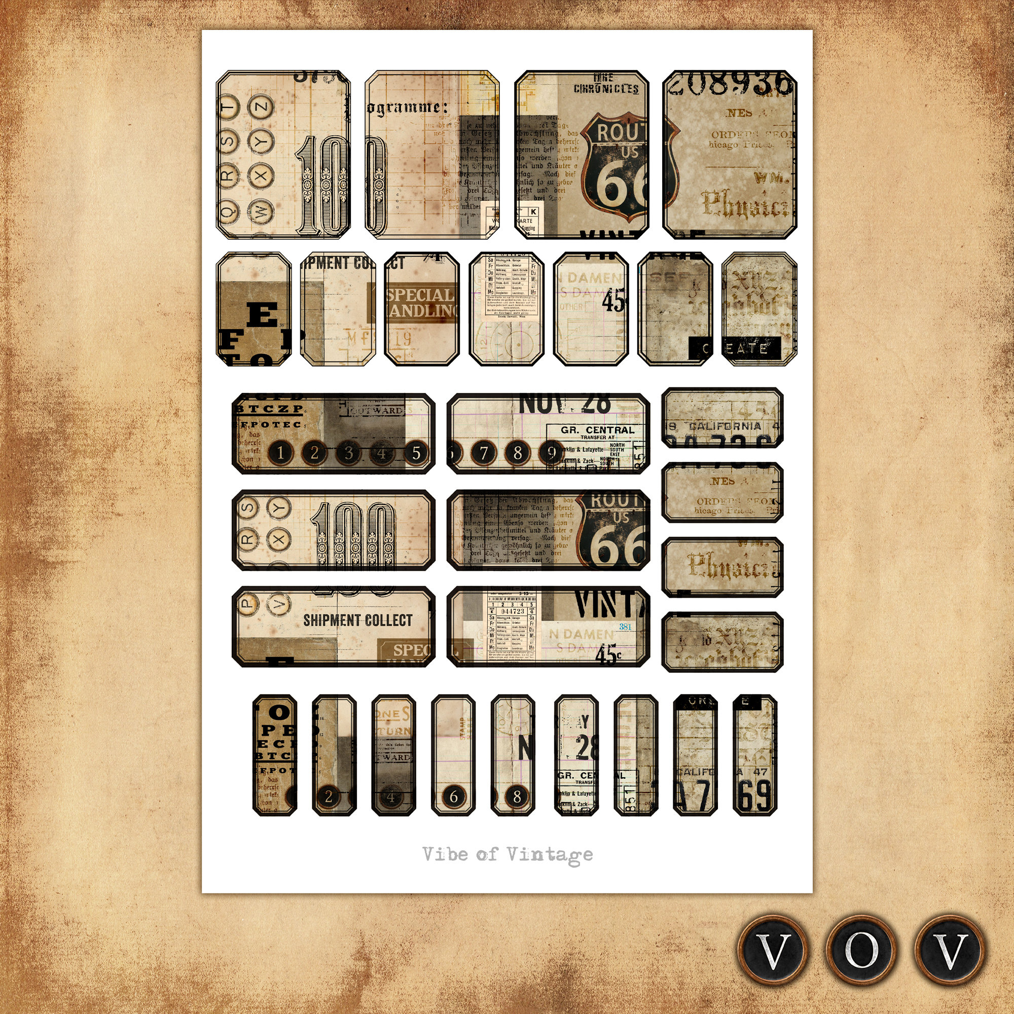 Industrial Grunge Labels Printable Labels Junk Journaling - Etsy Australia