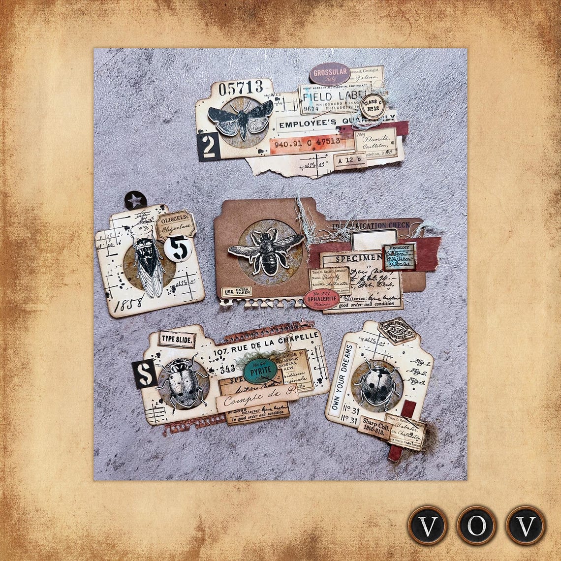 Curator & Specimen Labels Printable • Vintage Museum Ephemera • Mineral ...
