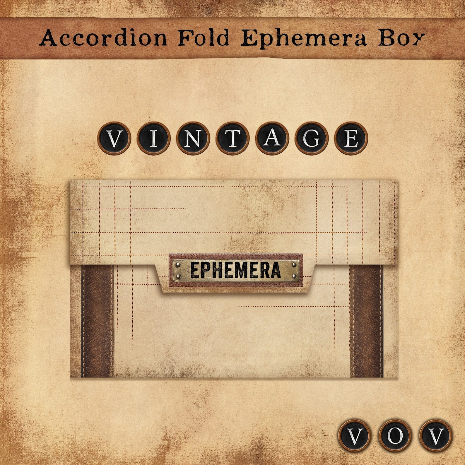 Accordion Fold Ephemera Box Ephemera Storage Printable - Etsy