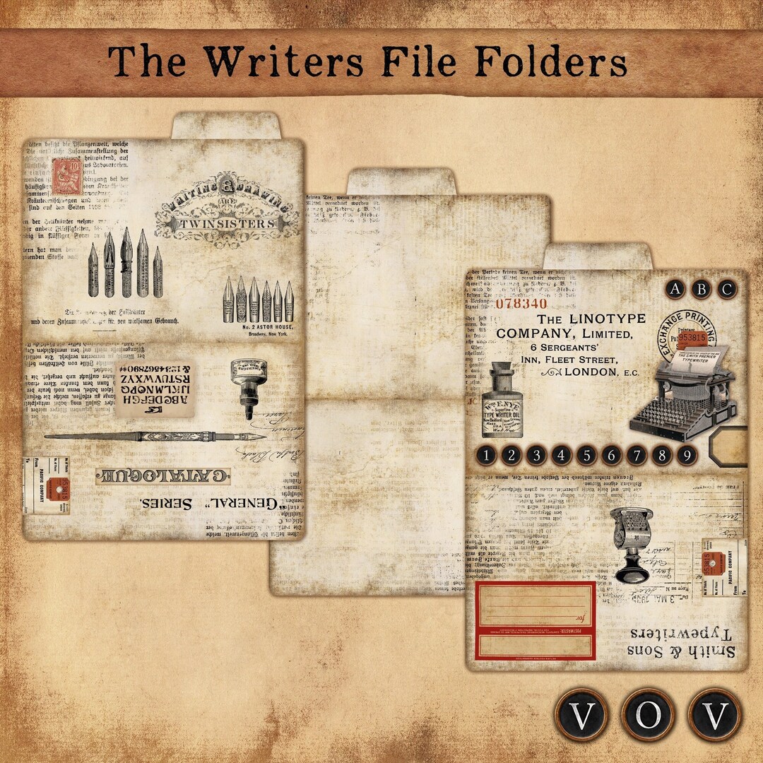 The Writers File Folders for Your Junk Journals and Other Craft ...