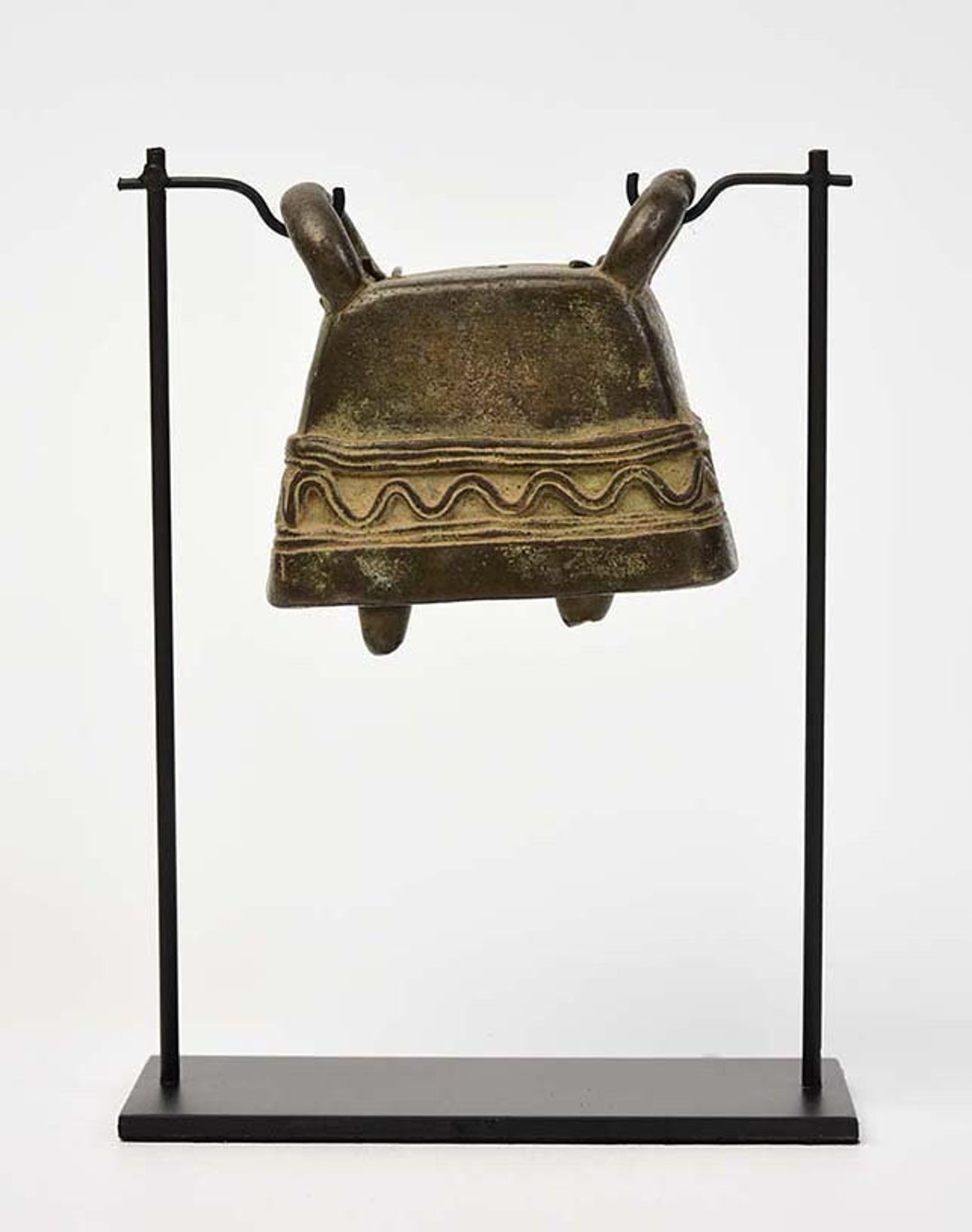 19th Century, Antique Burmese Bronze Cow Bell With Stand - Etsy