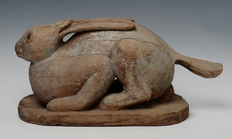 19th Century, Mandalay, Antique Burmese Wooden Rabbit - Etsy