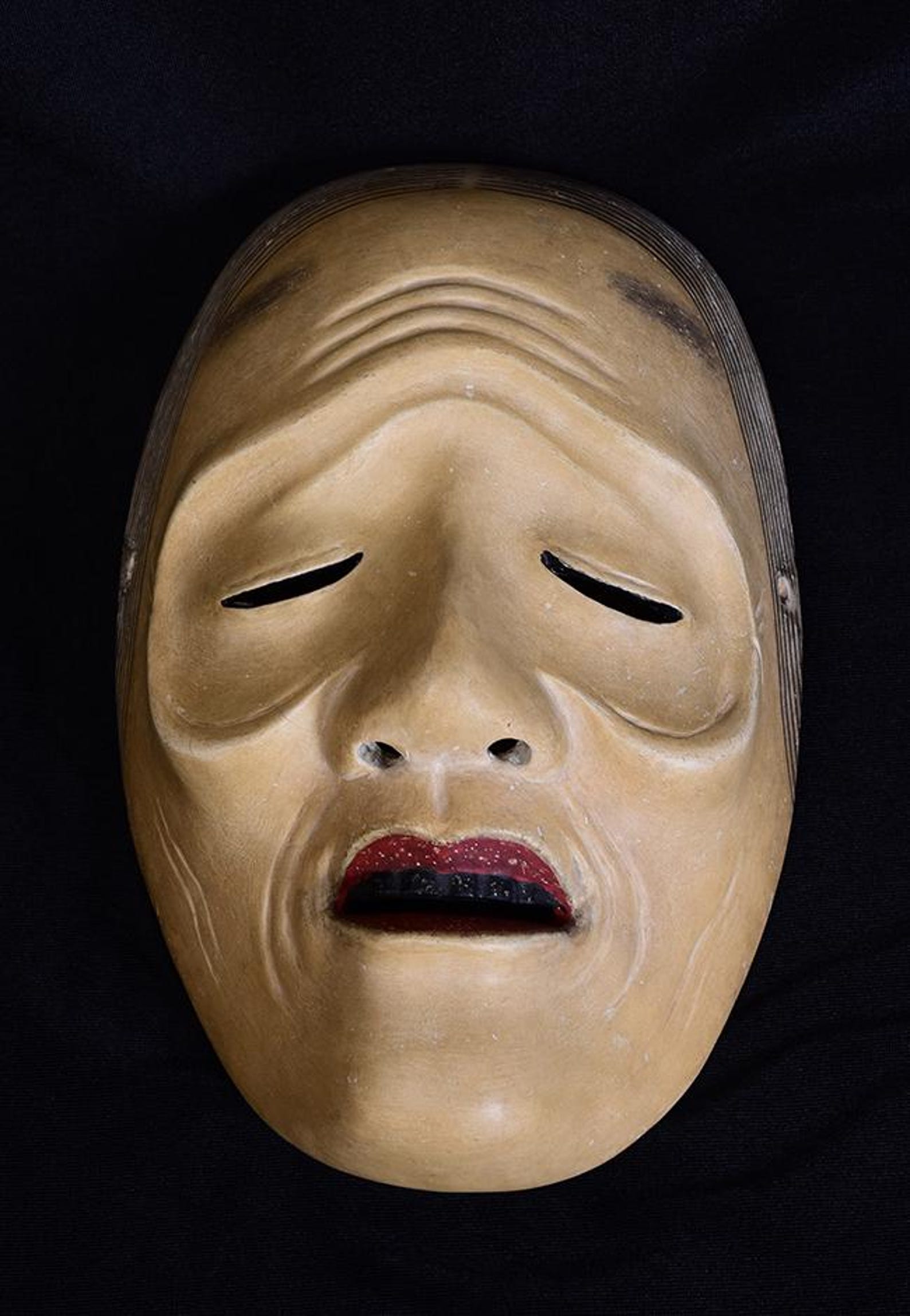 19th Century, Meiji, Antique Japanese Wooden Noh Mask - Etsy