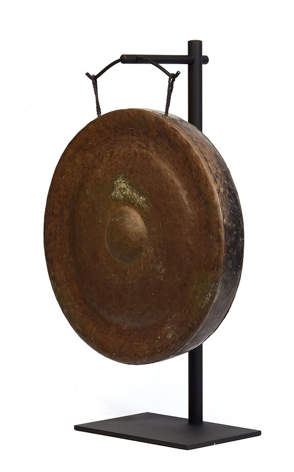 19th Century Antique Laos Bronze Gong With Stand - Etsy