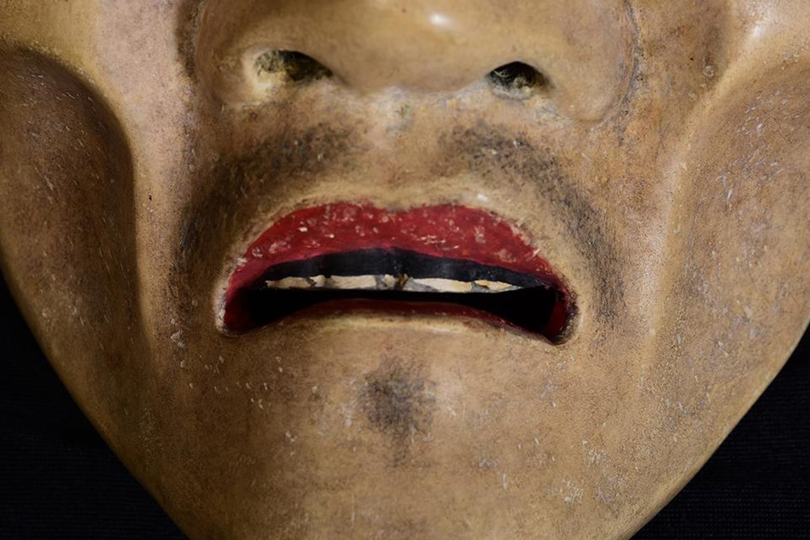 19th Century, Meiji, Antique Japanese Wooden Noh Mask - Etsy