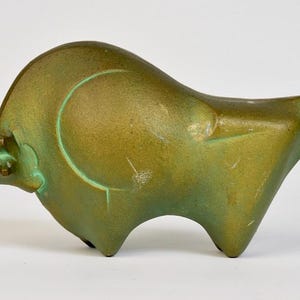 20th Century, Showa, Japanese Bronze Animal Bull With Artist Sign - Etsy