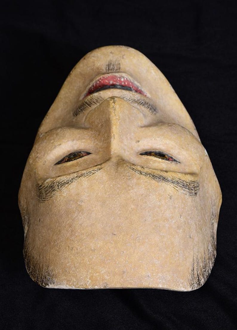19th Century, Meiji, Antique Japanese Wooden Noh Mask - Etsy