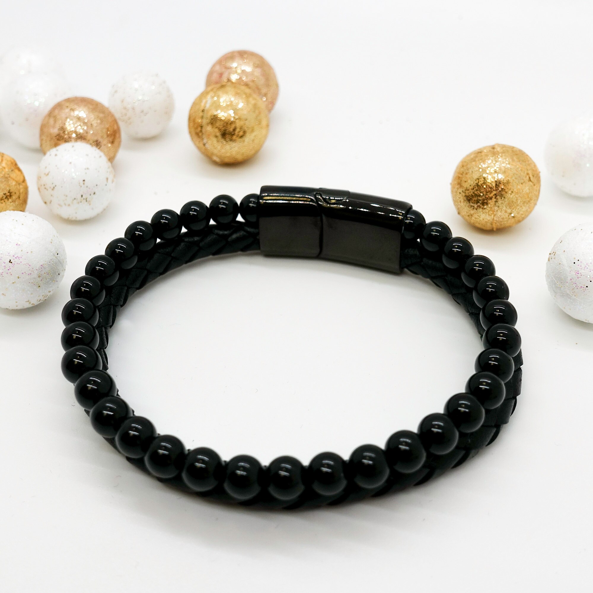 Nephew Gift To Nephew From Aunt Just Do Your Best Beads Leather Wrap nephew-gift-to-nephew-from-aunt-just-do-your-best-beads-leather-wrap