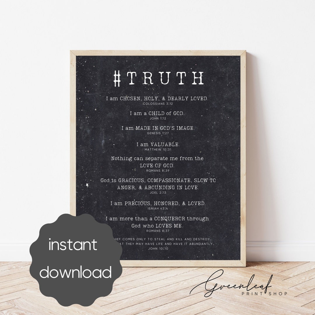 Truth Statements Black & White Vintage Printable Wall Art - Etsy