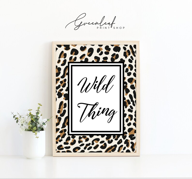 Set of 2 Prints wild Thing Leopard Digital Art - Etsy