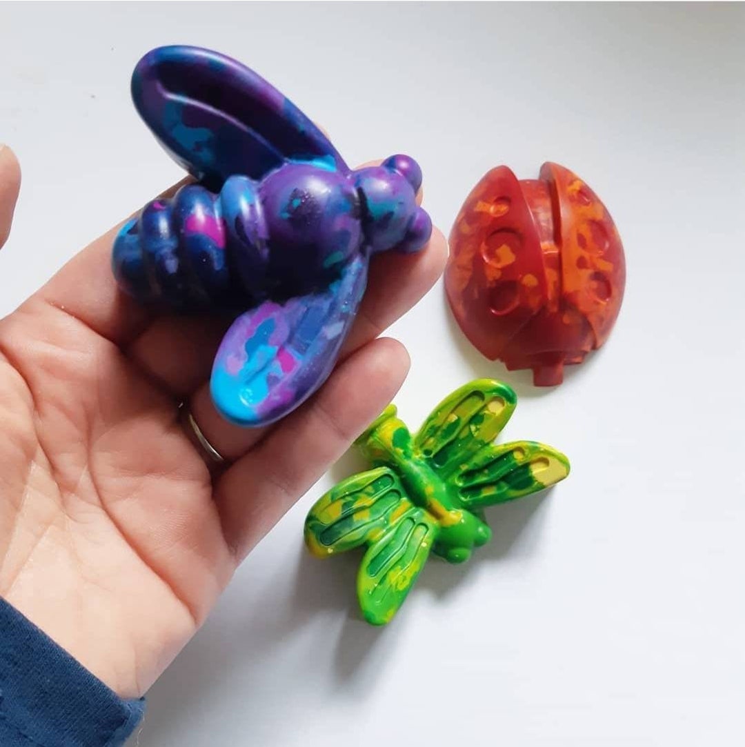 BUG Crayons, Large Crayons, Dragonfly, Ladybug, Bumblebee, Butterfly ...