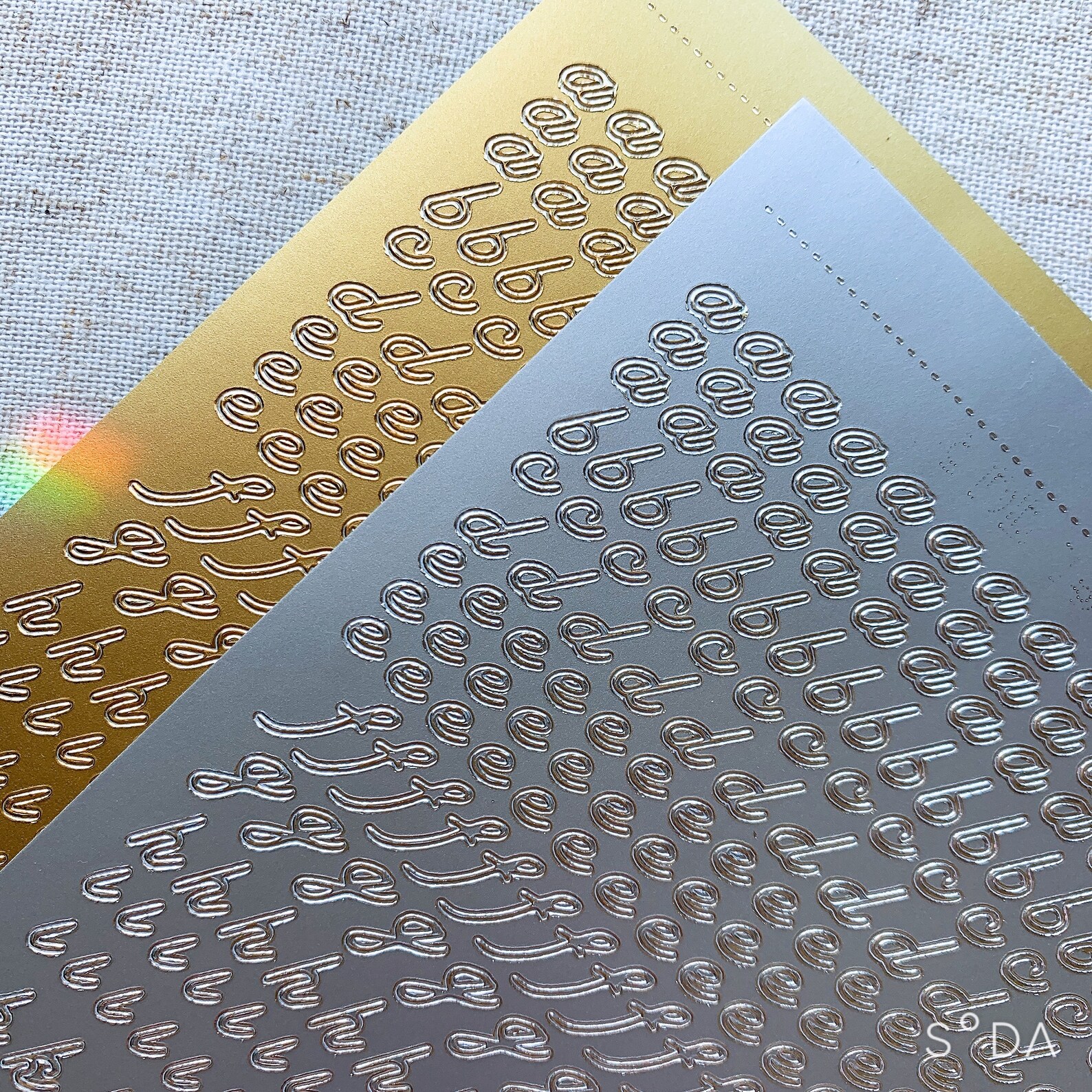 Cursive 6mm Deco Alphabet Script Letter Sticker Sheet - Etsy