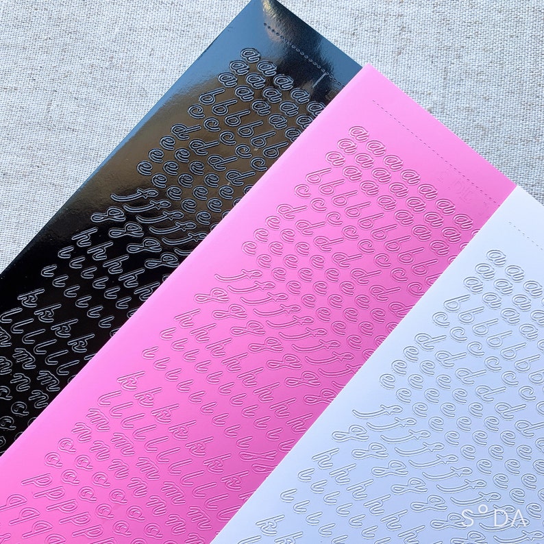 Cursive 6mm Deco Alphabet Script Letter Sticker Sheet - Etsy