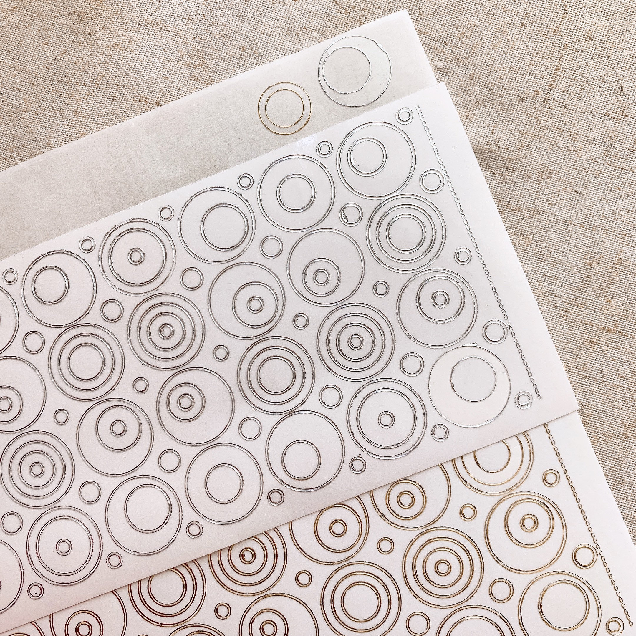 Gilded Circle Rings Transparent Sticker Sheet Decoration | Etsy