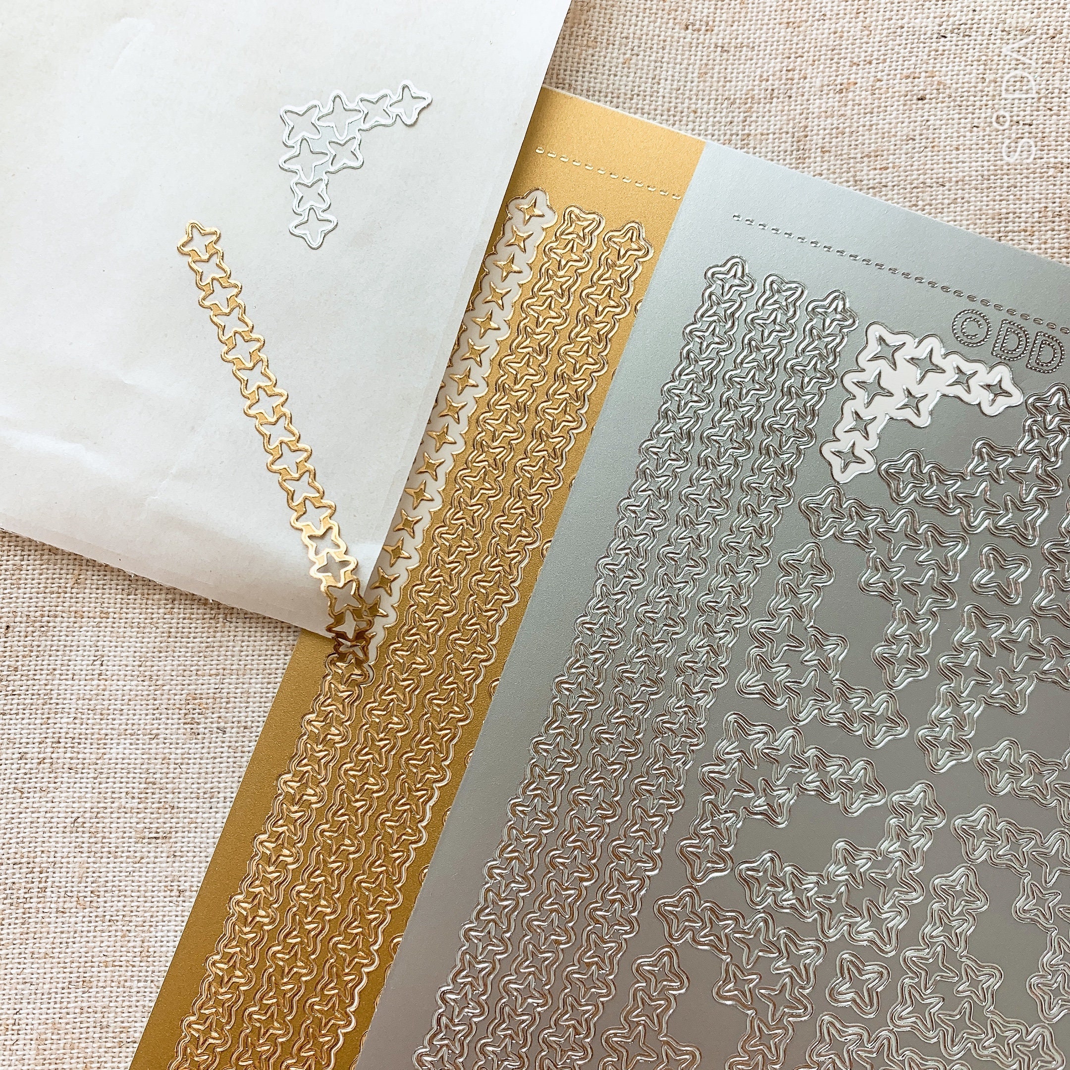 Twinkle Borders and Frames Sticker Sheet Metallic Korean - Etsy