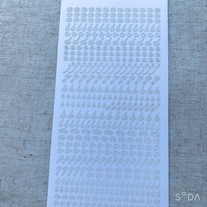 Cursive 6mm Deco Alphabet Script Letter Sticker Sheet | Colorful ...