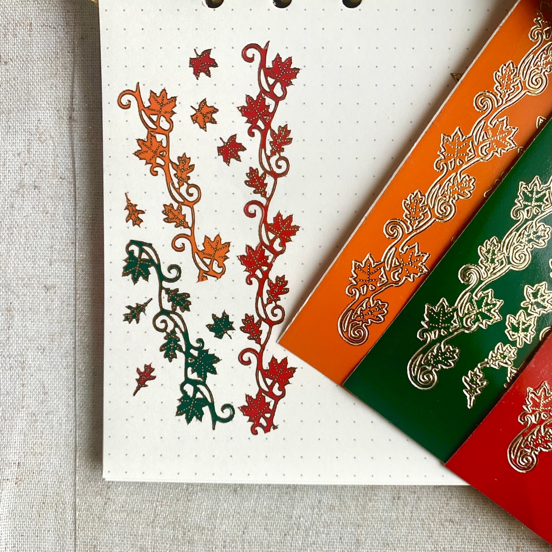 Maple Vines & Leaf Borders | Bullet Journal, Polco Deco, Cute Toploader ...