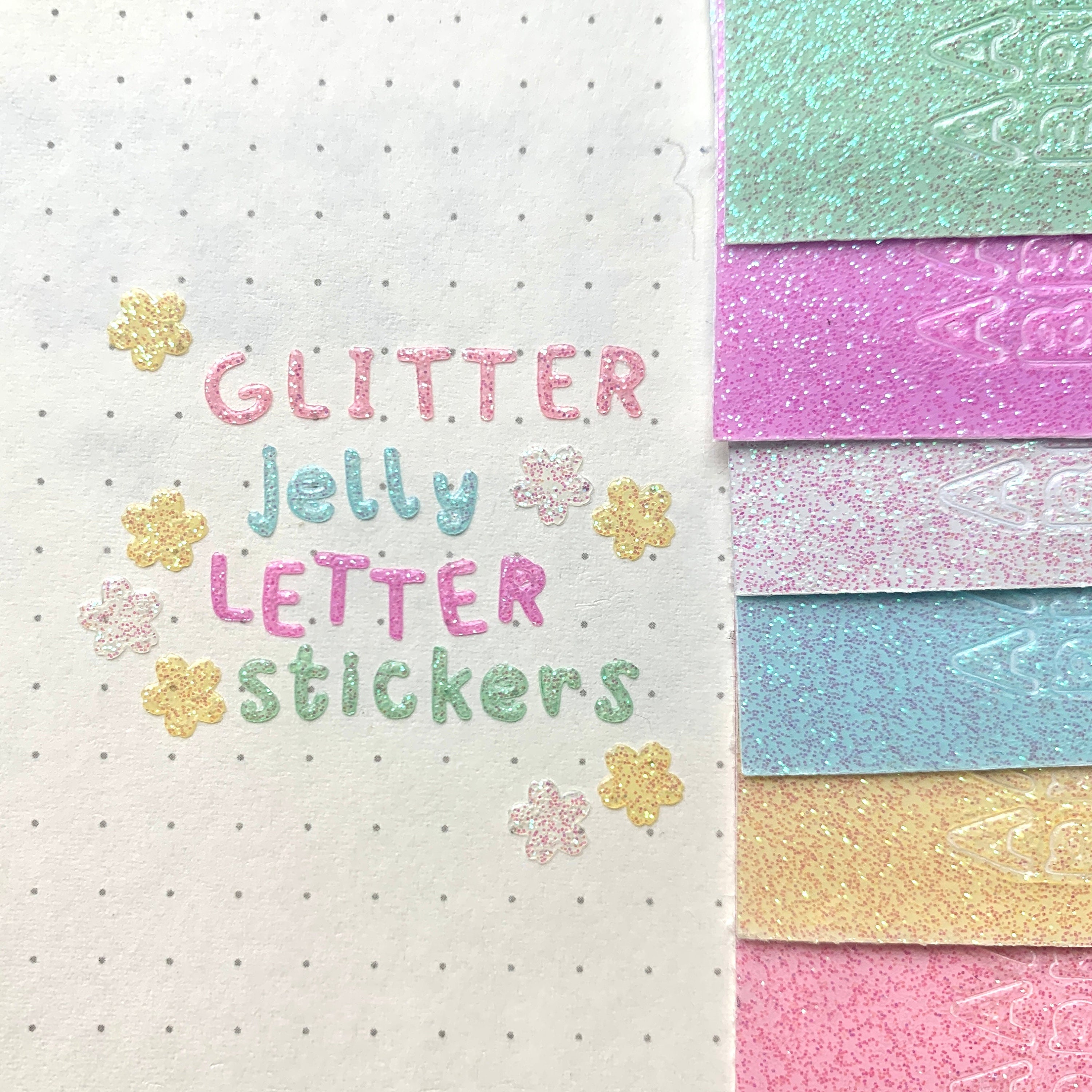 Cute Jelly 6mm Alphabet: Glitter Jelly Bullet Journal Polco - Etsy
