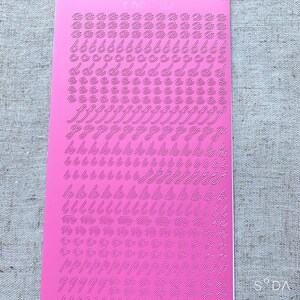 Cursive 6mm Deco Alphabet Script Letter Sticker Sheet | Colorful ...